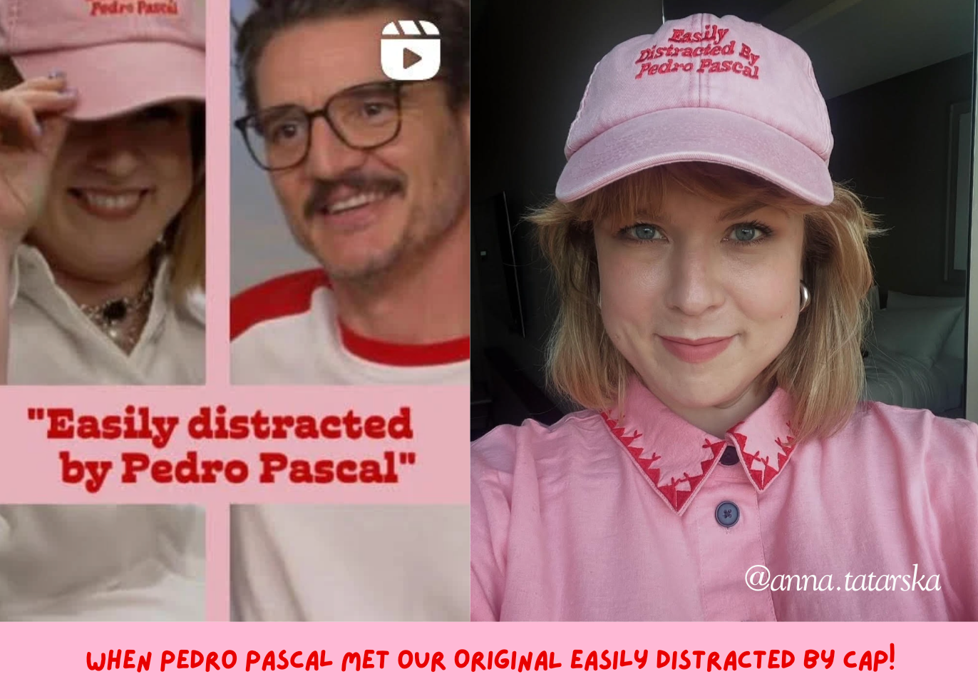 Easily Distracted By Pedro Pascal Vintage Embroidered Cap. The Origina – Poetic Betty UK